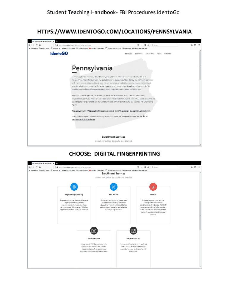 Fillable Online IdentoGO Centers are the United States' leader in ...
