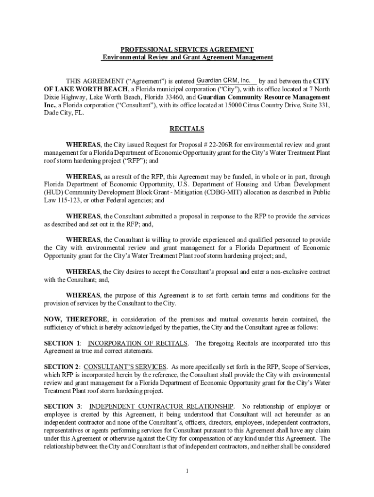 Fillable Online Environmental Review and Grant Agreement Management Fax ...