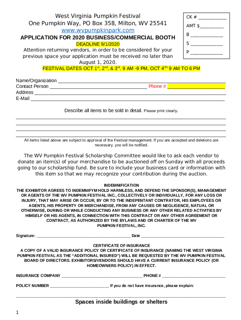 Teen Pageant Entry - West Virginia Pumpkin Park Doc Template | pdfFiller