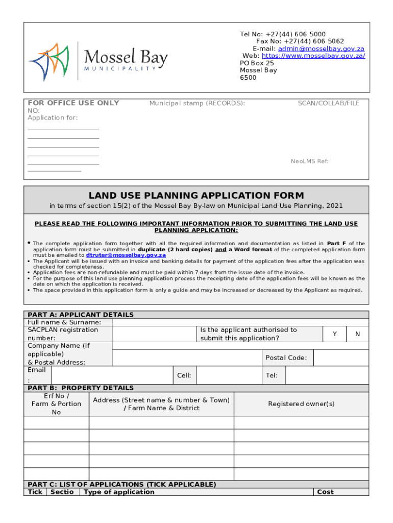 Mossel Bay Municipal Traffic Department - mosselbay gov Doc Template ...