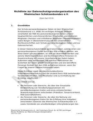 Datenschutzinationen nach Art. 13, 14 DSGVO Doc Template | pdfFiller