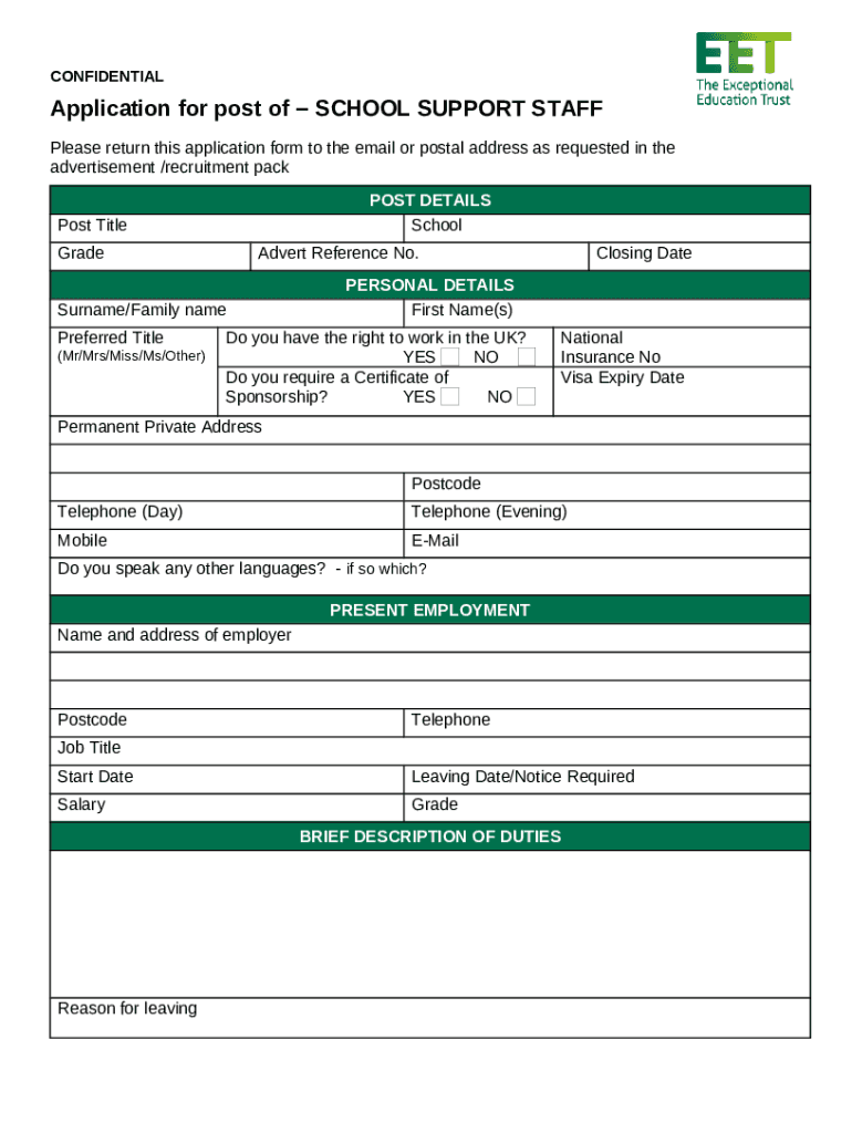 ICT TechnicianNorlington School & 6th . ... Doc Template | pdfFiller
