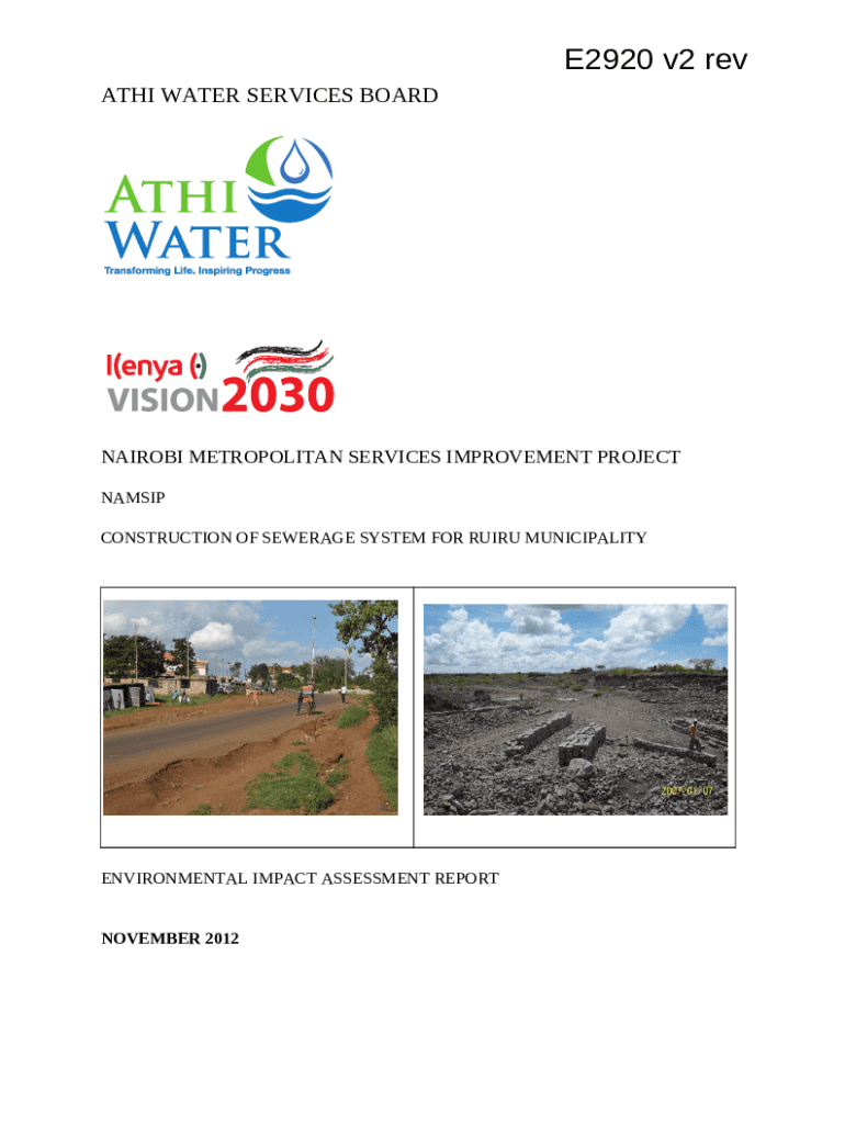 athi water services board (awsb) multi towns sustainable ... Doc ...