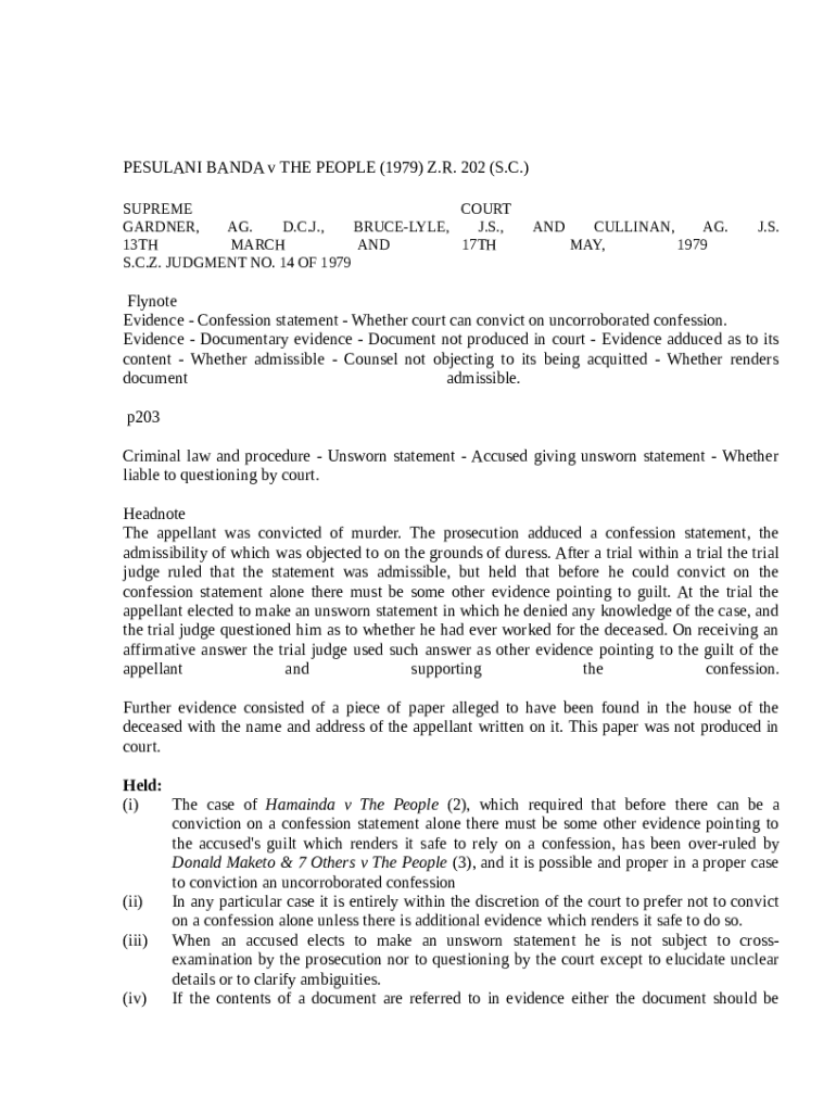 Confession statement - Whether court can convict on uncor Doc Template ...