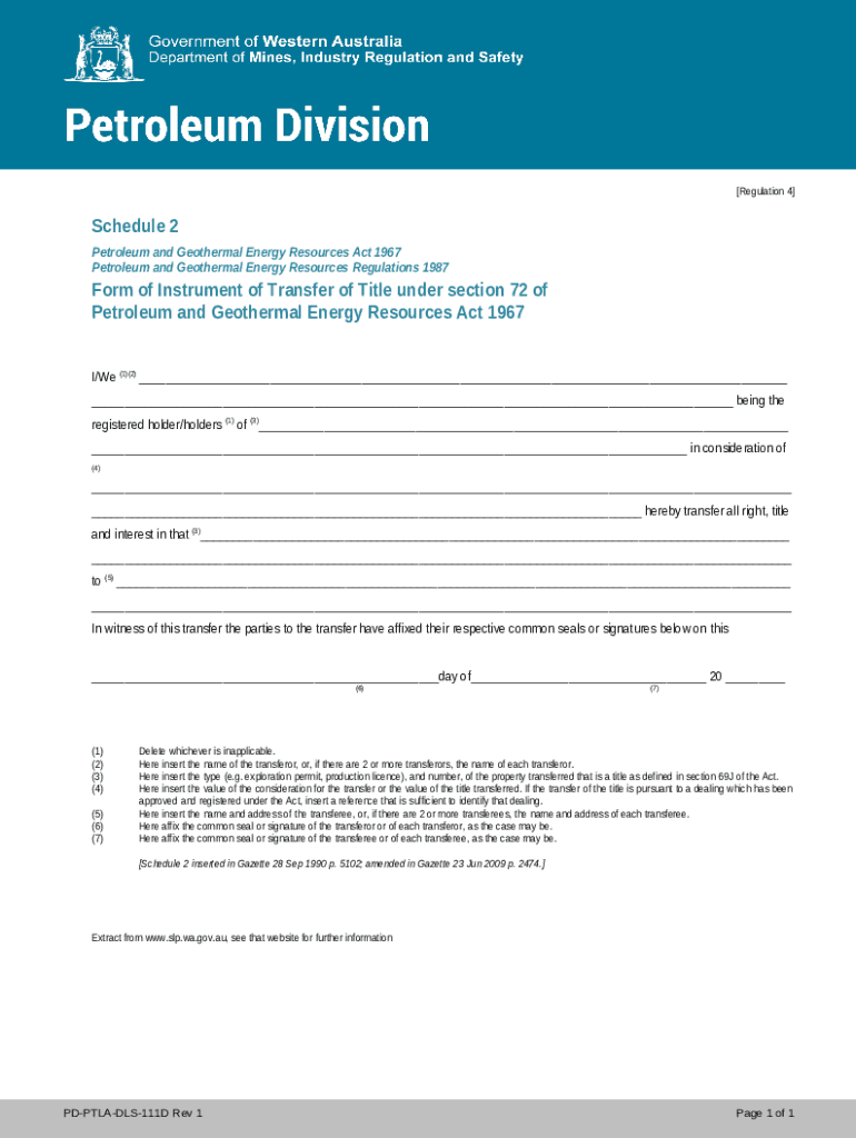 - Instrument of Transfer PGERA67 (Word Version) Doc Template | pdfFiller