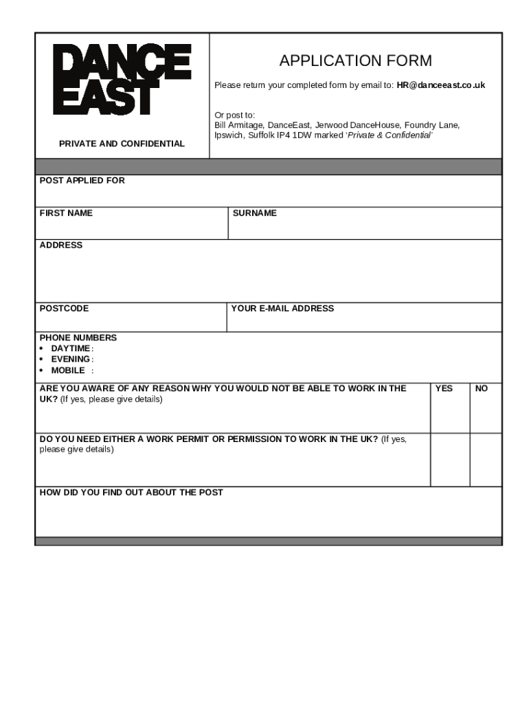 Bill Armitage - Head of Operations & Resources - DanceEast Doc Template ...