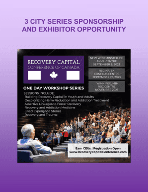 Fillable Online 3 city series recovery capital sponsorship and ...
