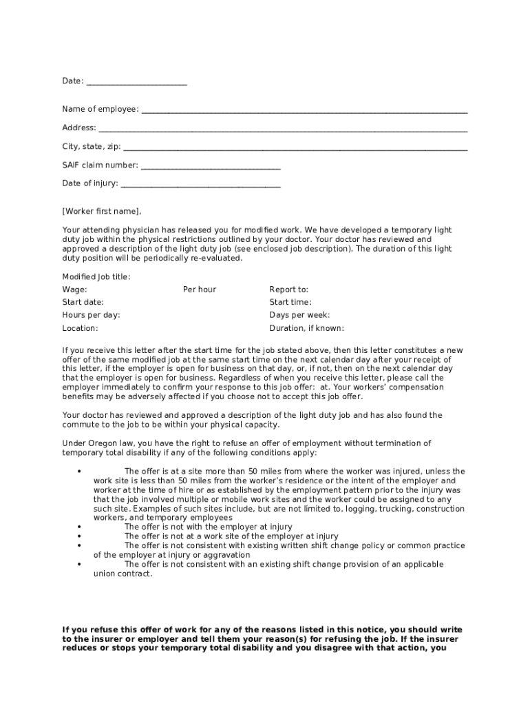 Filing A Workers' Comp Insurance Claim Doc Template | pdfFiller