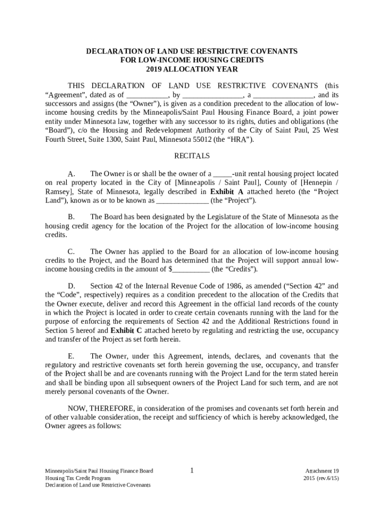 declaration of land use restrictive covenants - City of Saint Paul Doc ...