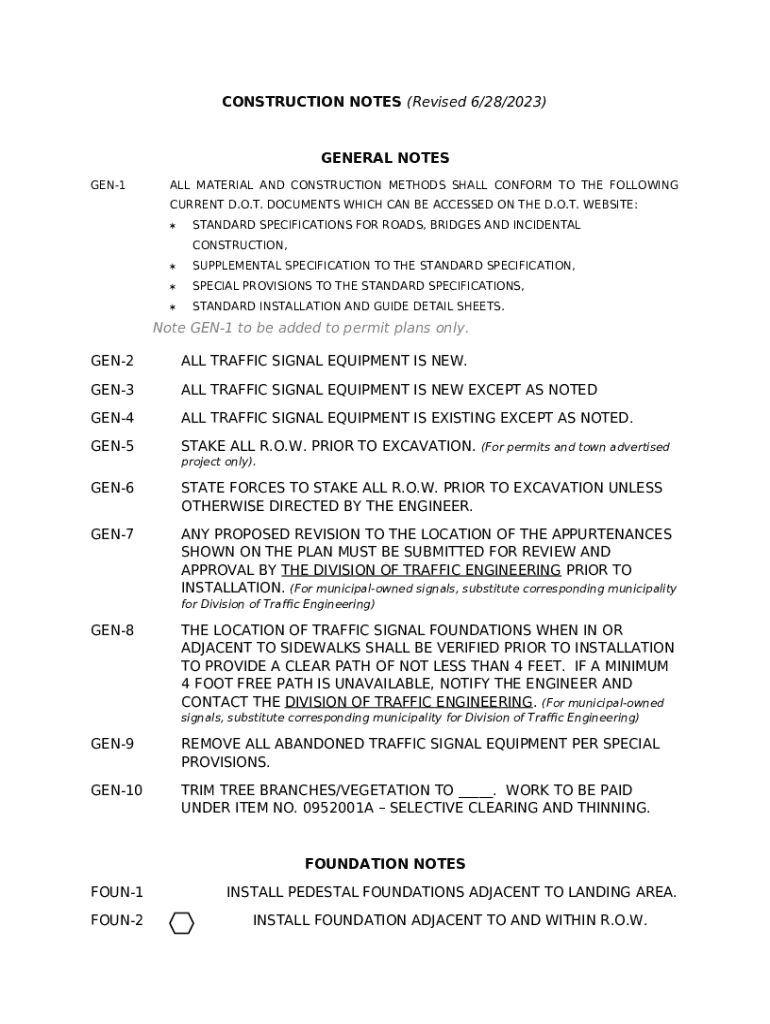STANDARD HIGHWAY SPECIFICATIONS Doc Template | pdfFiller