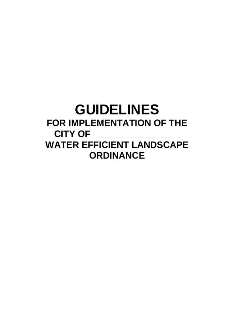 Water Quality Buffer Implementation Guidelines Doc Template Pdffiller