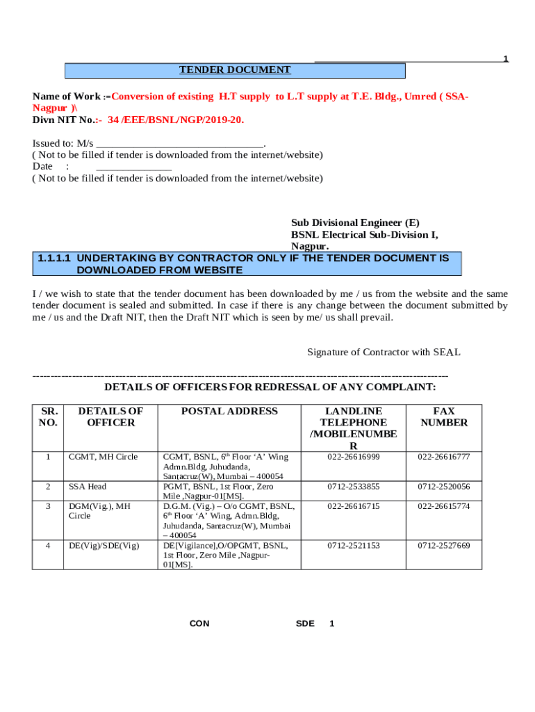 TENDER DOCUMENT Name of work - Supplying and laying ... Doc Template ...