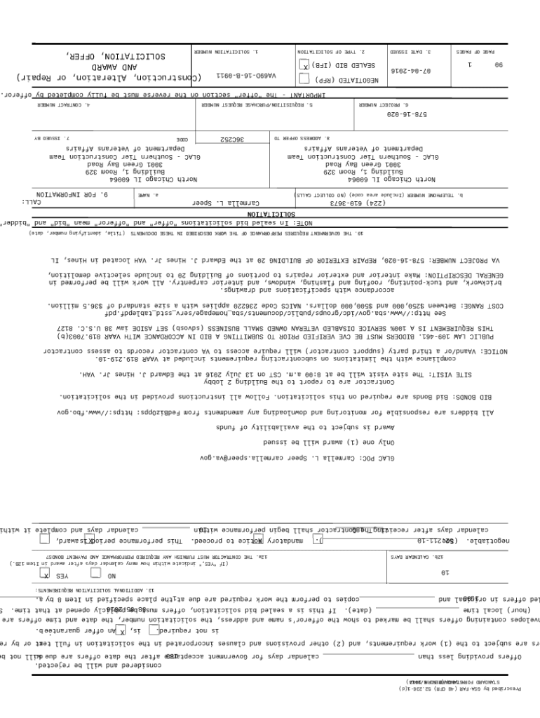 Contracting Officer's Special Instructions as follows:9 Doc Template | pdfFiller
