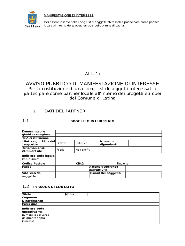 Allegato 3 Fac-simile di Avviso per manifestazione d' ... Doc Template ...