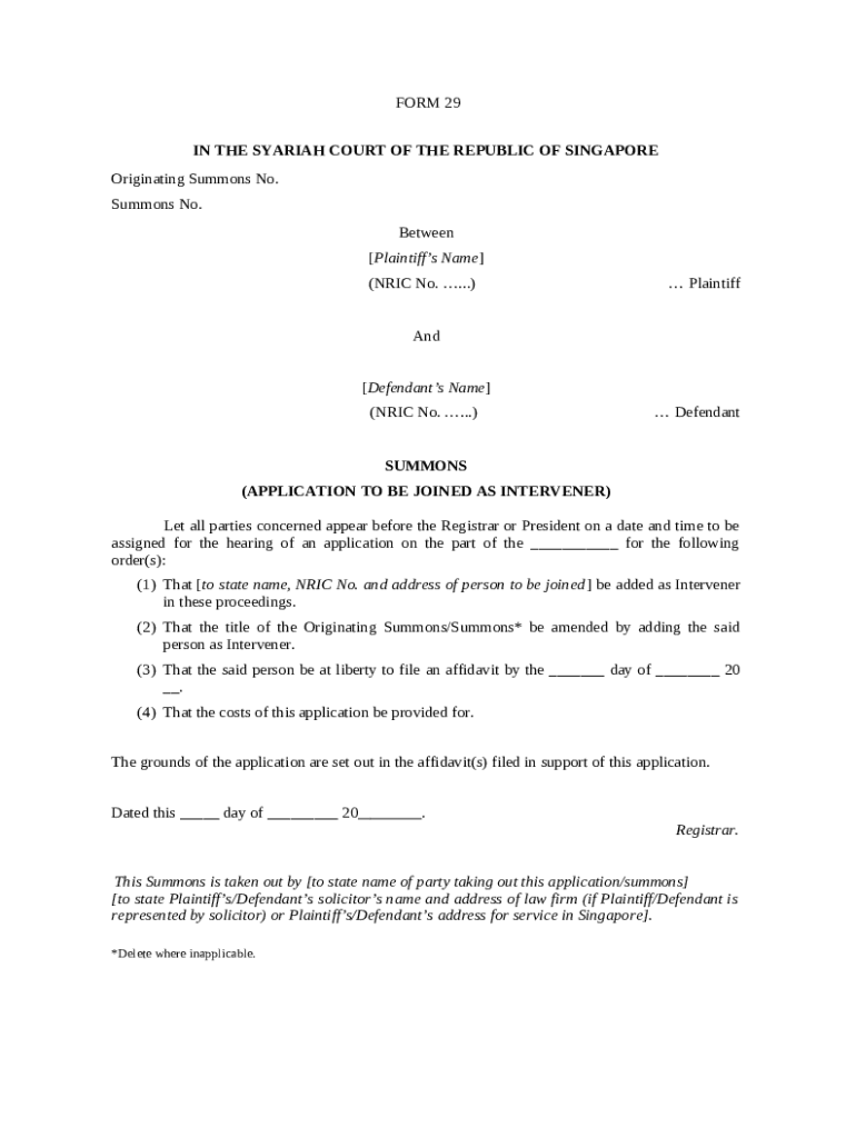 -29-Application-to-be-joined-as-an-Intervener. ... Doc Template | pdfFiller