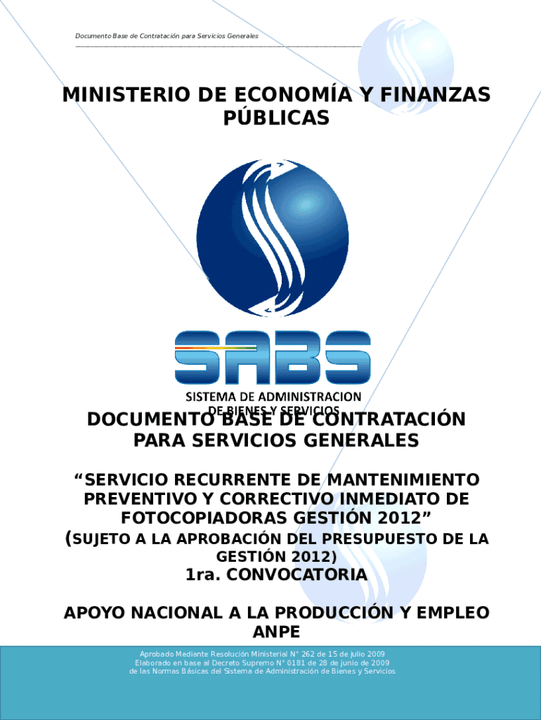 Sistema de Administracin de Bienes y Servicios (SABS) Doc Template ...