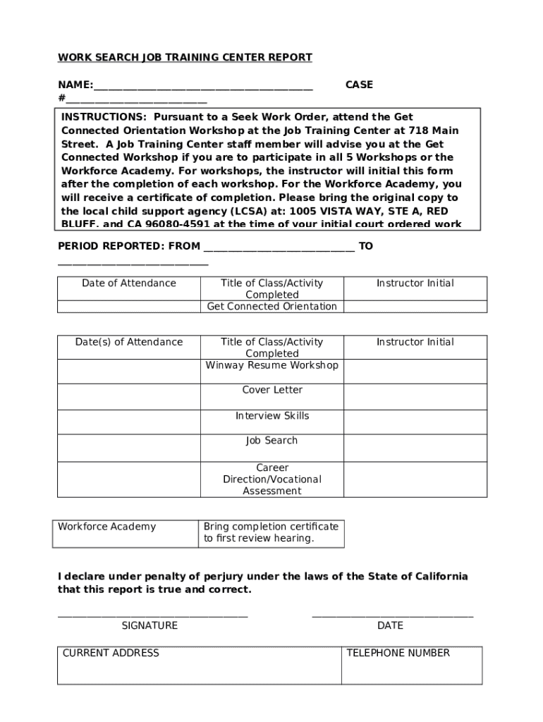 Work Search Activities List, Unemployment Insurance Agency Doc Template ...
