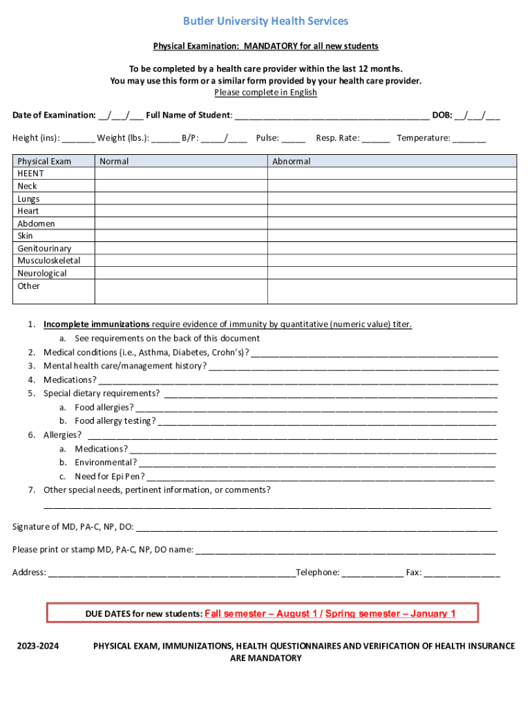 Fillable Online Physical-Form-2023-24.pdf Fax Email Print - pdfFiller