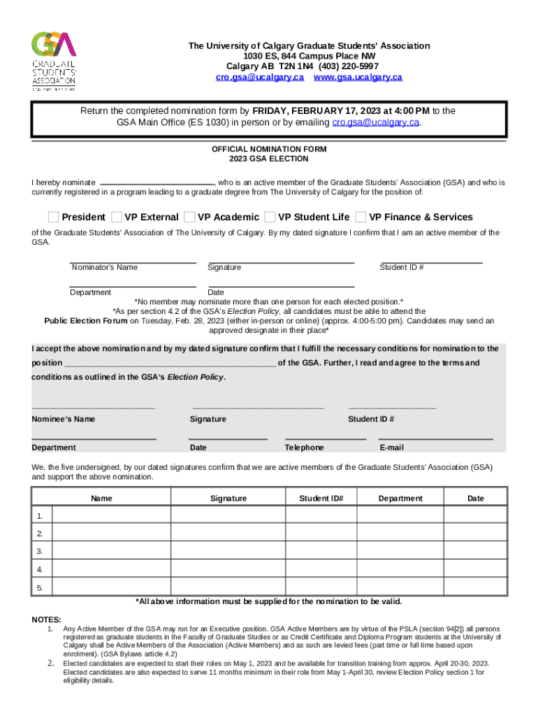 Constitution Graduate Student Association - The Nest - gsa ucalgary Doc ...