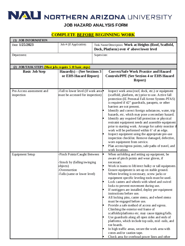 Job Hazard Analysis Log Book: 100 Pages, 8.5 x 11 ... Doc Template ...