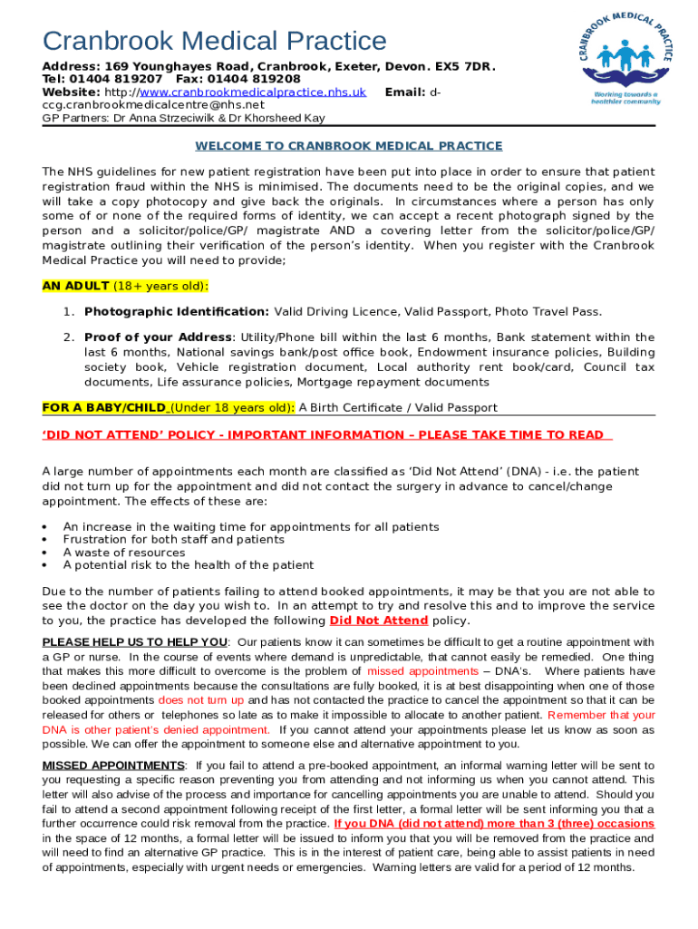 Cranbrook Medical Practice, Exeter, Devon - Health GPS Doc Template ...