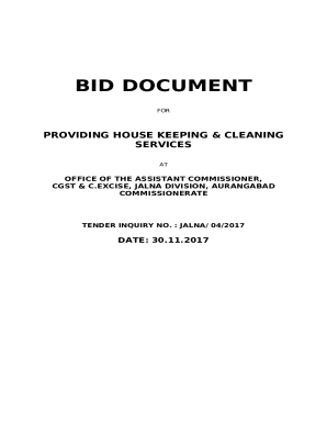 STANDARD BID DOCUMENTS FOR PROVIDING ... Doc Template | pdfFiller