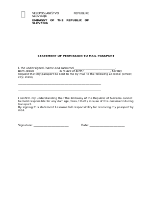 Visa Application Statement Letter Doc Template | pdfFiller