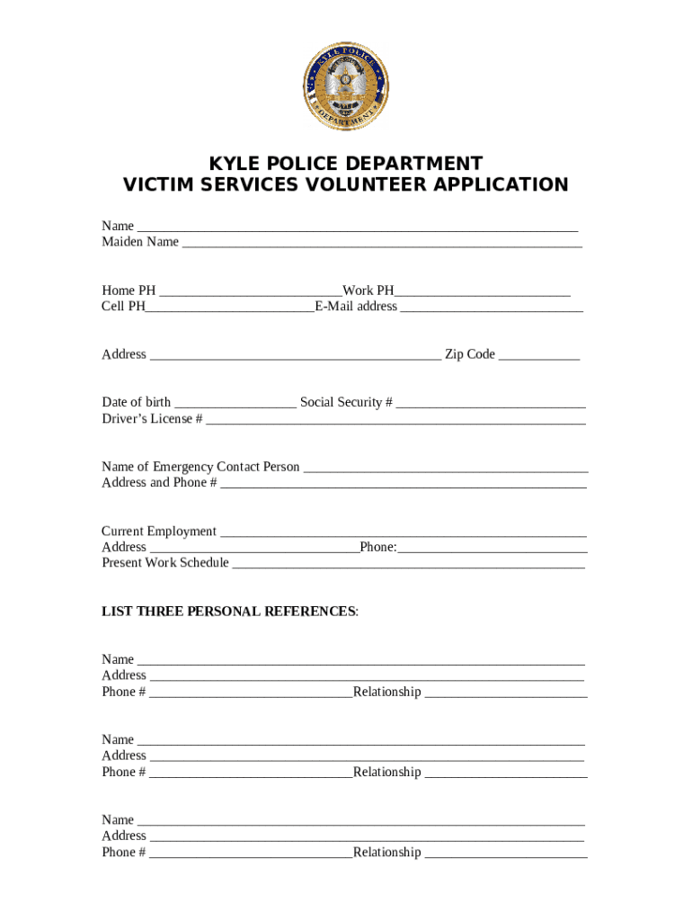 The next Victim Service Volunteer... - Kyle Police Department Doc ...