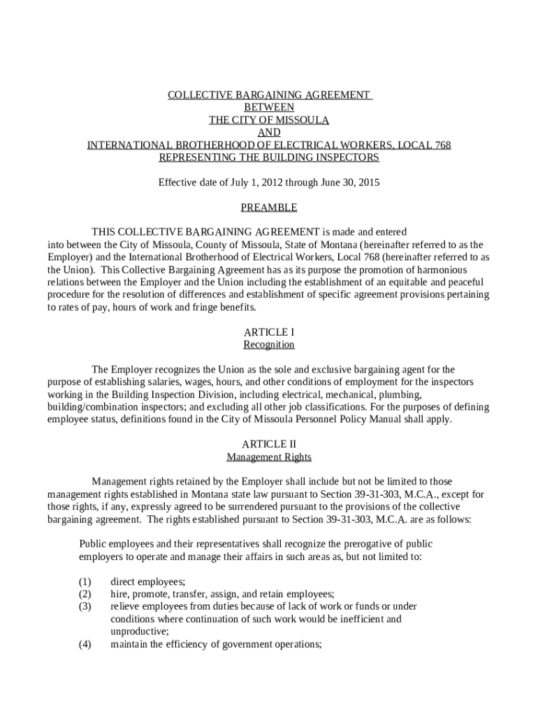 COLLECTIVE BARGAINING AGREEMENT AND WAGE ... - ftp ci missoula mt Doc ...