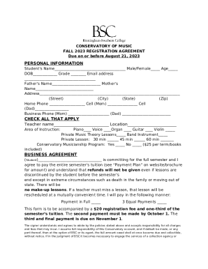 print out our registration Doc Template | pdfFiller