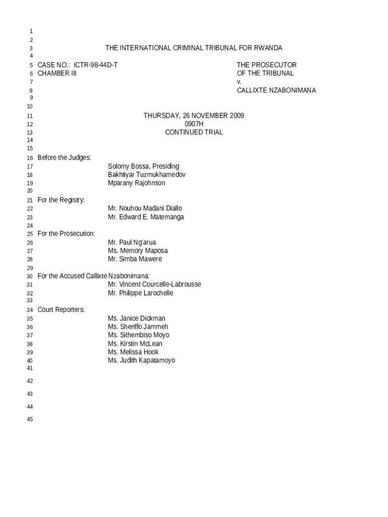 Callixte Nzabonimana Convicted and Sentenced to Life ... Doc Template ...