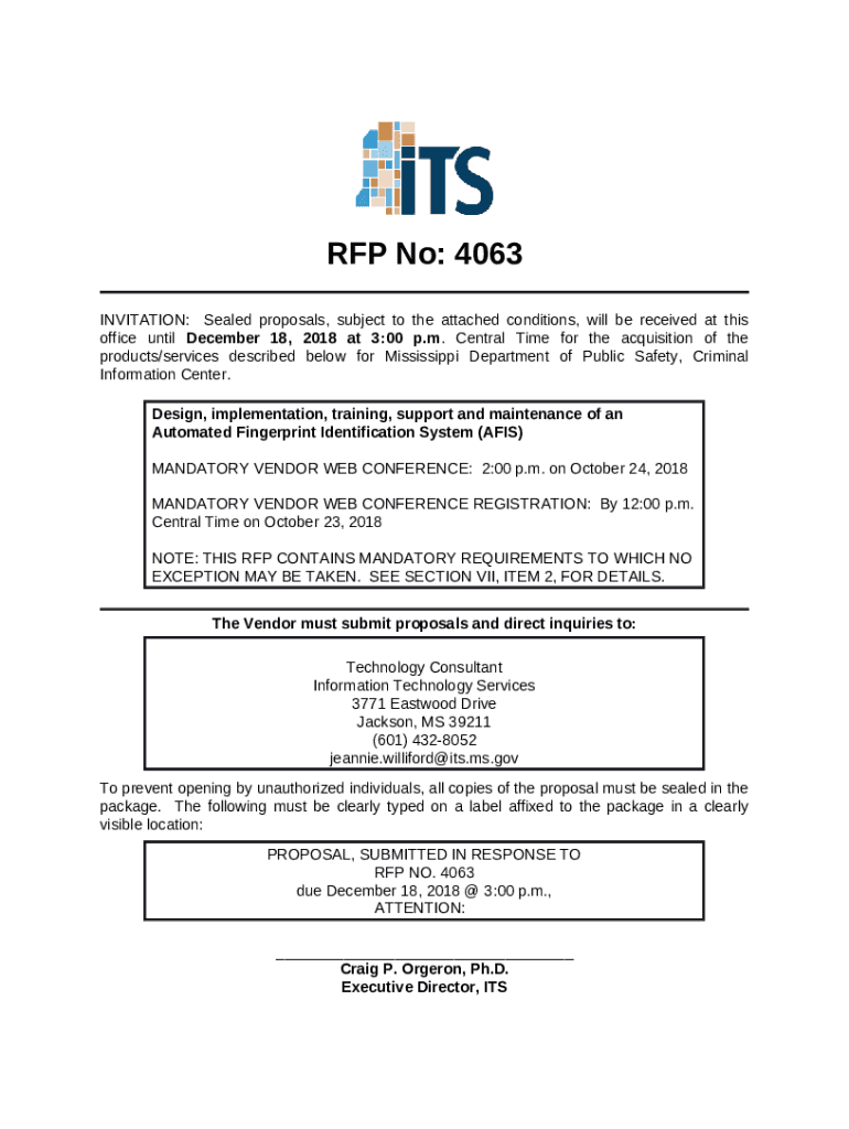 RFP 4063 Mississippi Department of Public Safety - rfps its ms Doc ...