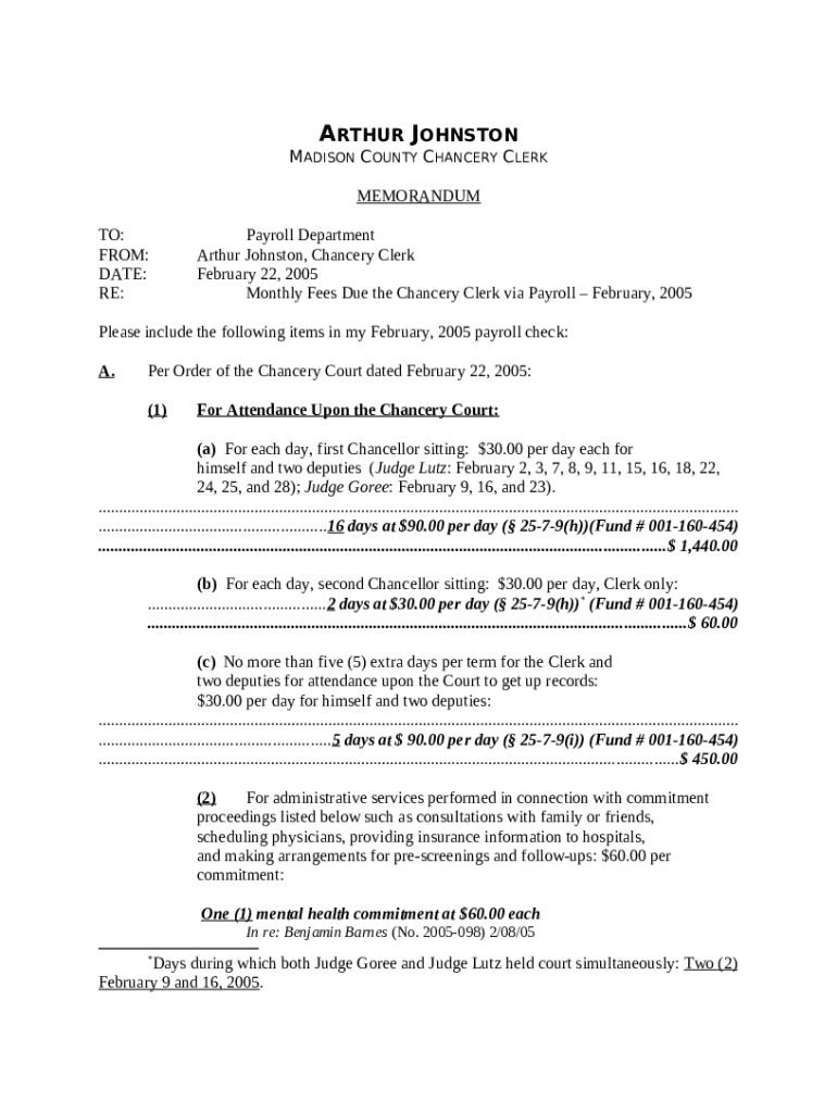 Monthly Payroll Memo Doc Template | pdfFiller