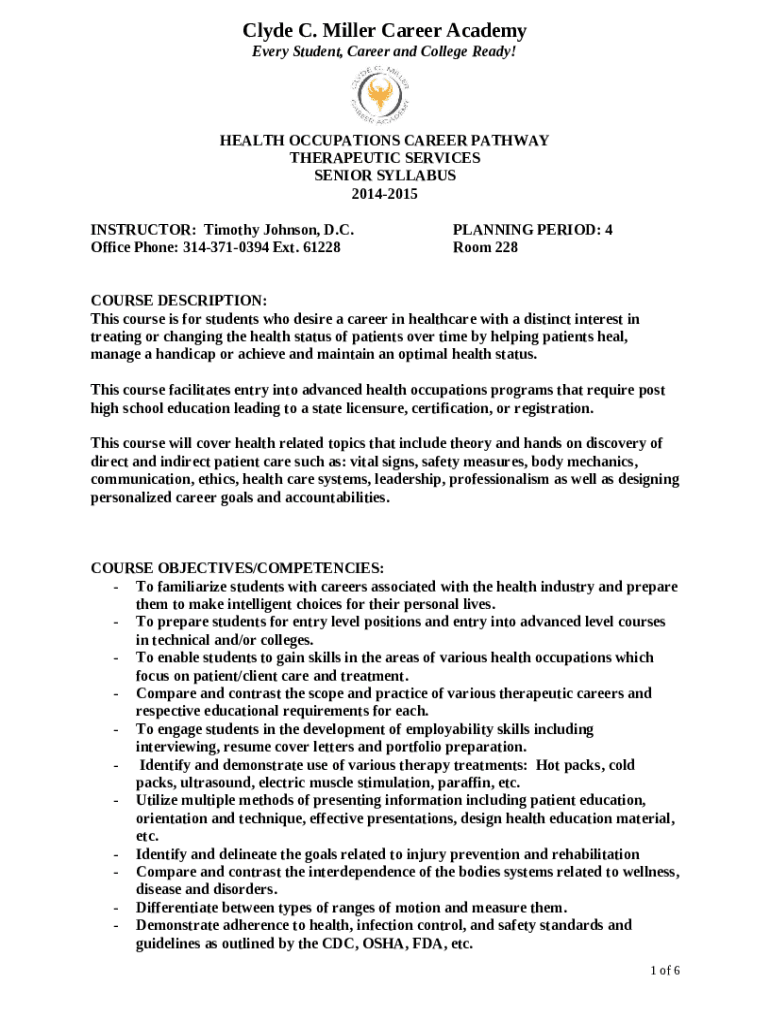 heaLTH oCCUPATIONS cAREER pATHWAY Doc Template | pdfFiller