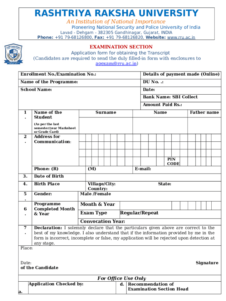 Duplicate Marksheet/Degree or Diploma Certificate Doc Template | pdfFiller