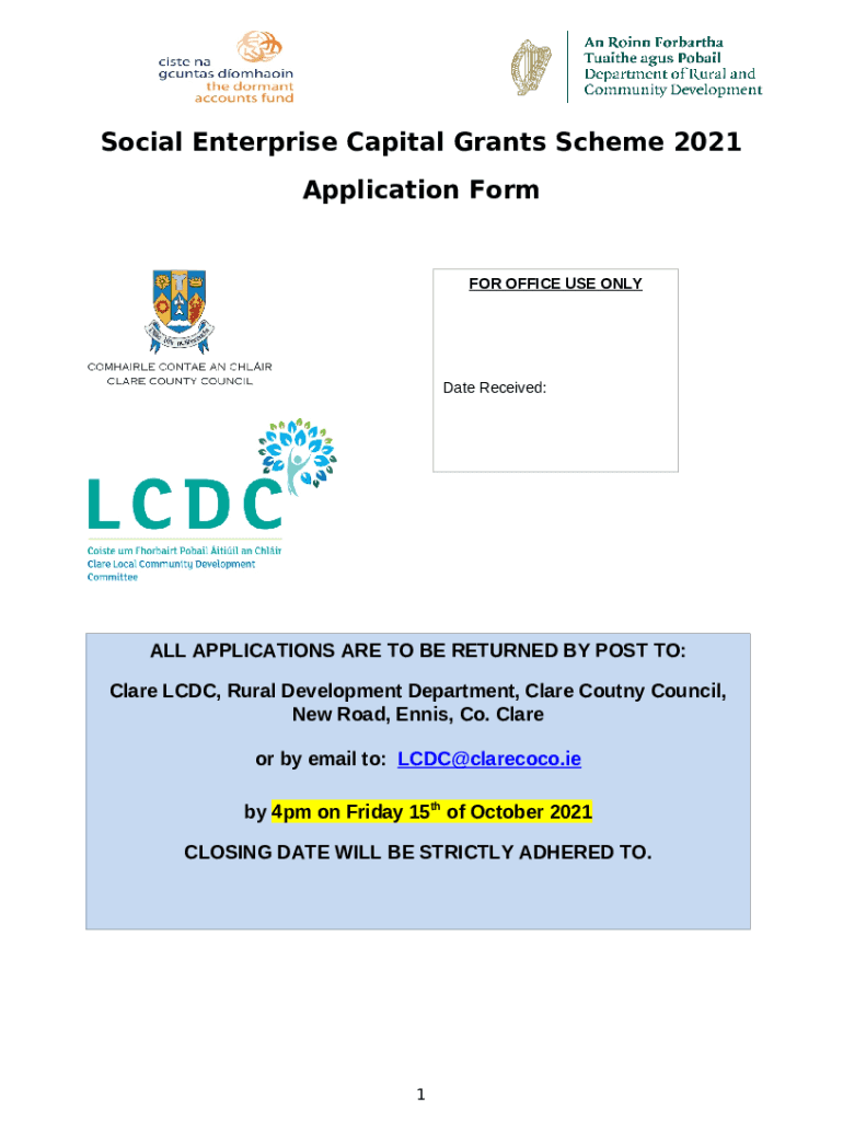 40 Social Enterprise Grants For Your Consideration Doc Template | pdfFiller