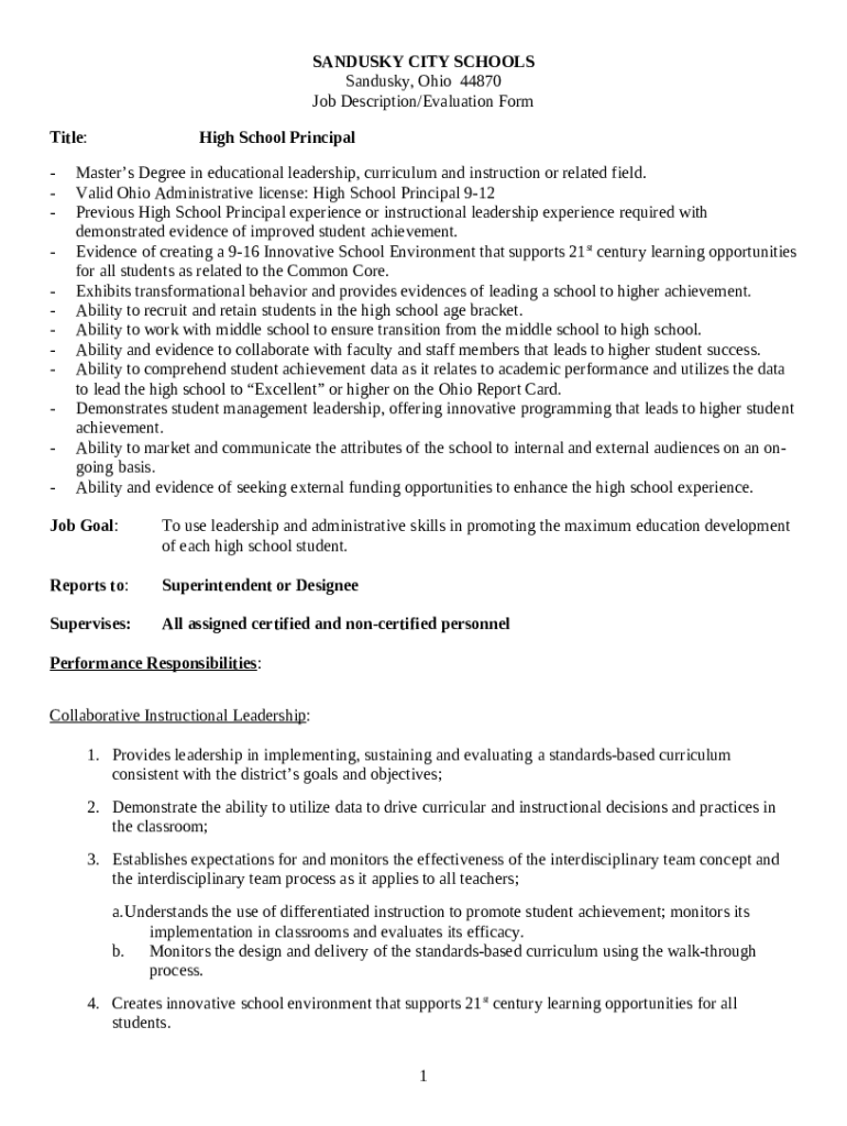 Curriculum Supervisor Reports to: Chief Academic Officer or De Doc ...