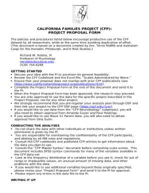 california families project (cfp): project proposal Doc Template ...