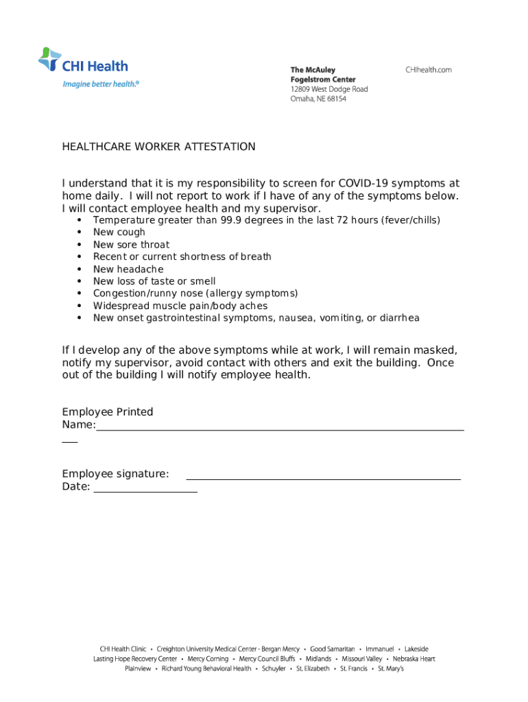 CHI Health Letterhead: Fill out & sign online | DocHub