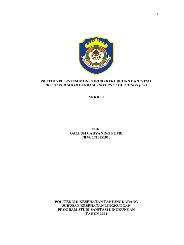 PROTOTYPE SISTEM MONITORING KEKERUHAN DAN ... Doc Template | pdfFiller PROTOTYPE SISTEM MONITORING KEKERUHAN DAN ... Doc Template | pdfFiller