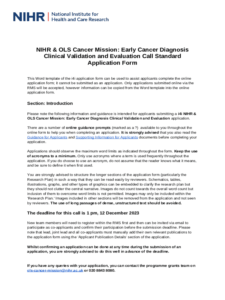 NIHR (National Institute for Health and Care Research) Doc Template ...