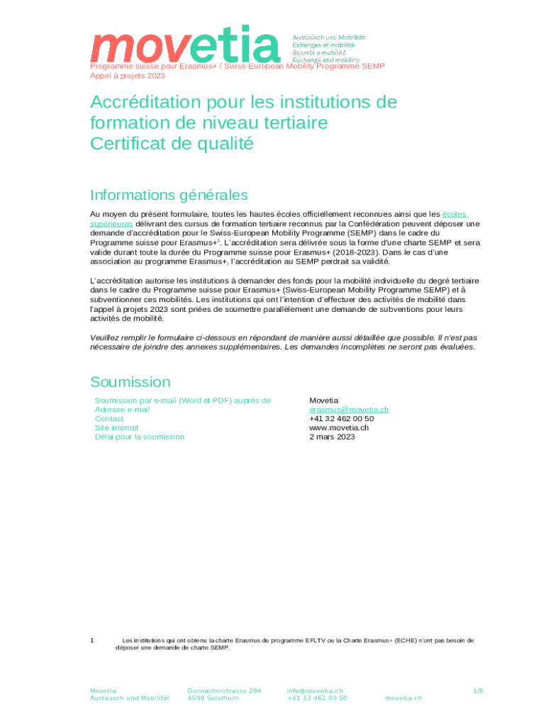 Study in Switzerland with the Swiss-European Mobility ... Doc Template ...