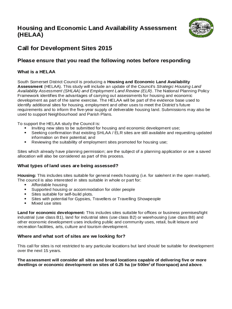Housing and economic land availability assessment site ... Doc Template ...
