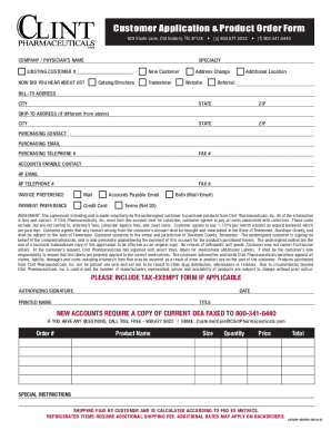 Fillable Online Customer Application Form Template Fax Email Print - pdfFiller