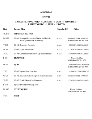 Florida Algebra I EOC Online Practice Test 1 - REA Doc Template | pdfFiller