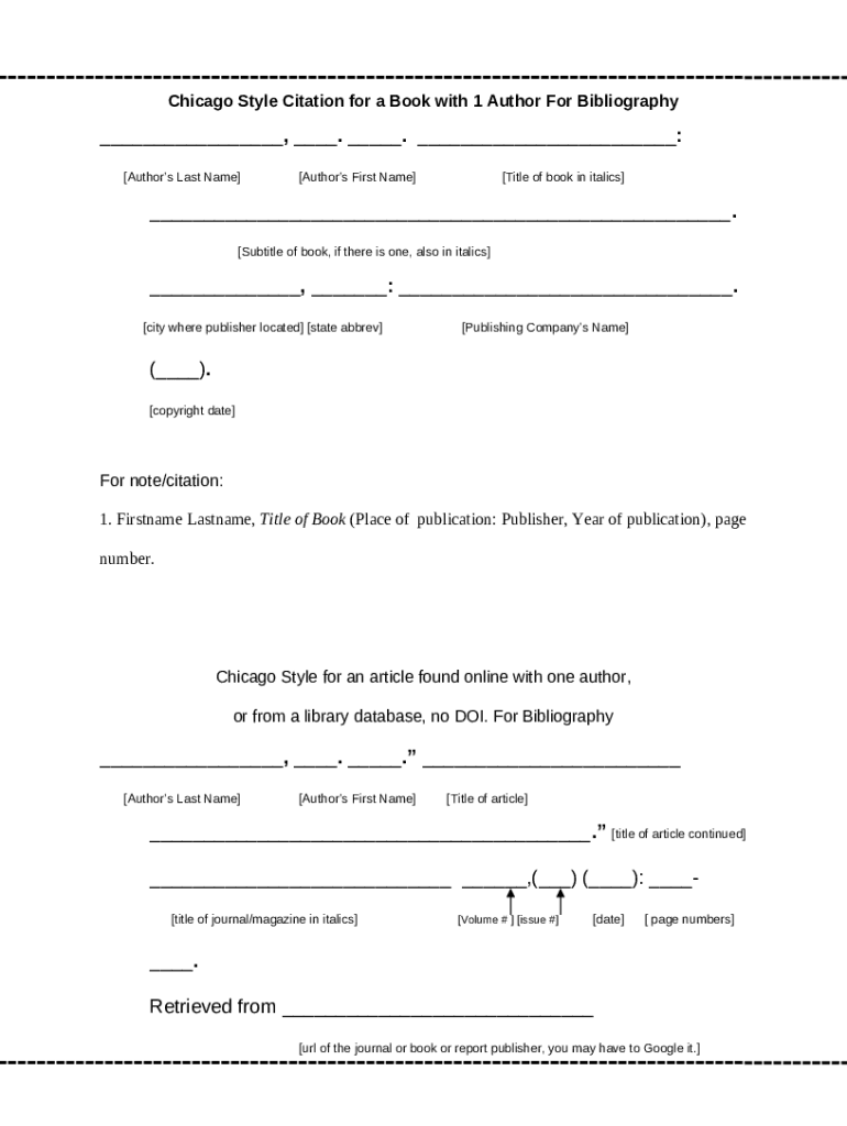 worksheet-chicagostyle.pdf - Chicago Style Citation for a... Doc ...