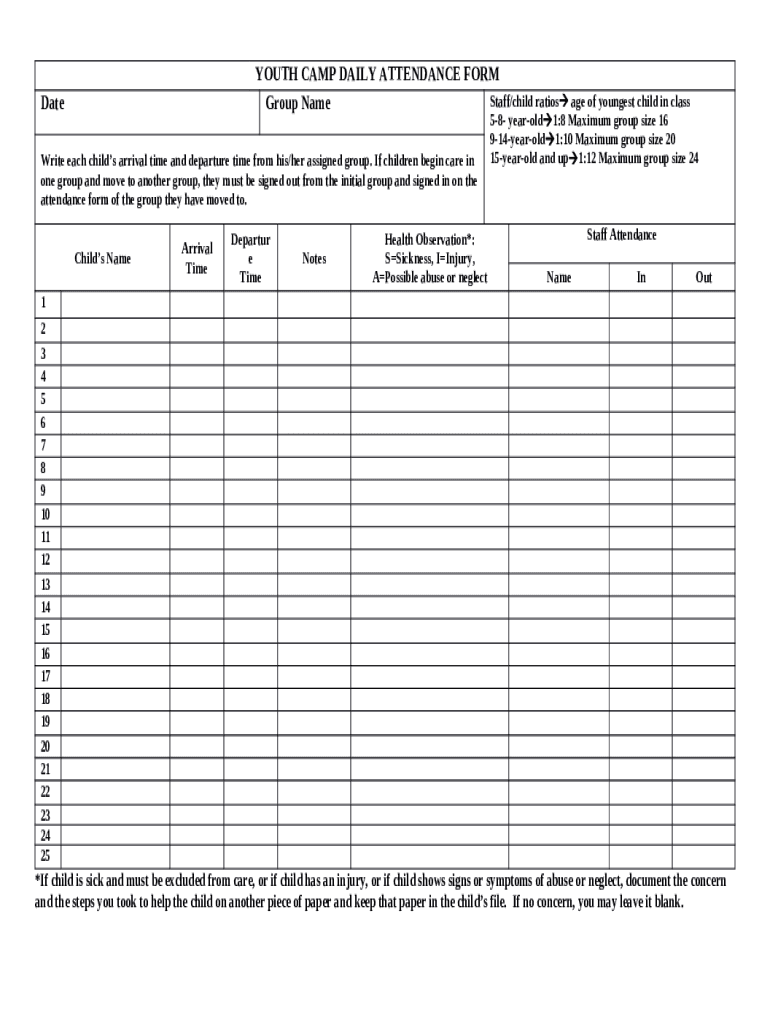 CHILD TRACKING Doc Template | pdfFiller