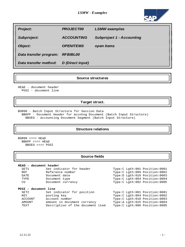 How do you set up LSMW for FI line items using RFBIBL00. Doc Template ...