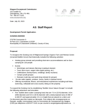 A3:Staff Report Doc Template | pdfFiller