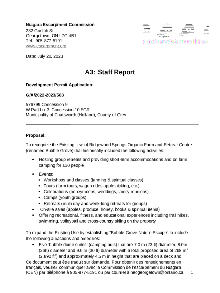 A3:Staff Report Doc Template | pdfFiller